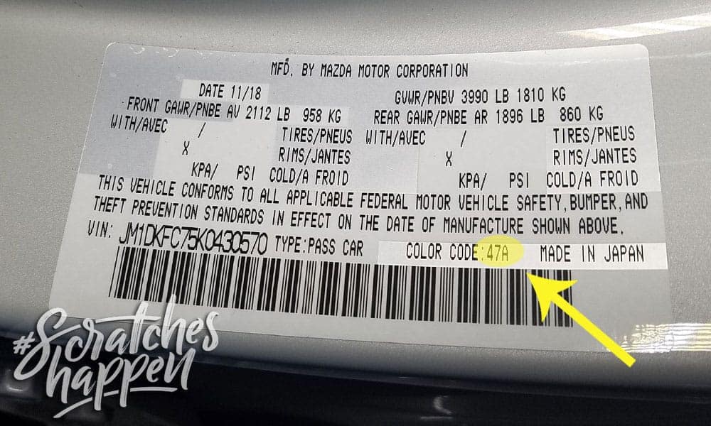 Mazda Touch Up Paint | ScratchesHappen